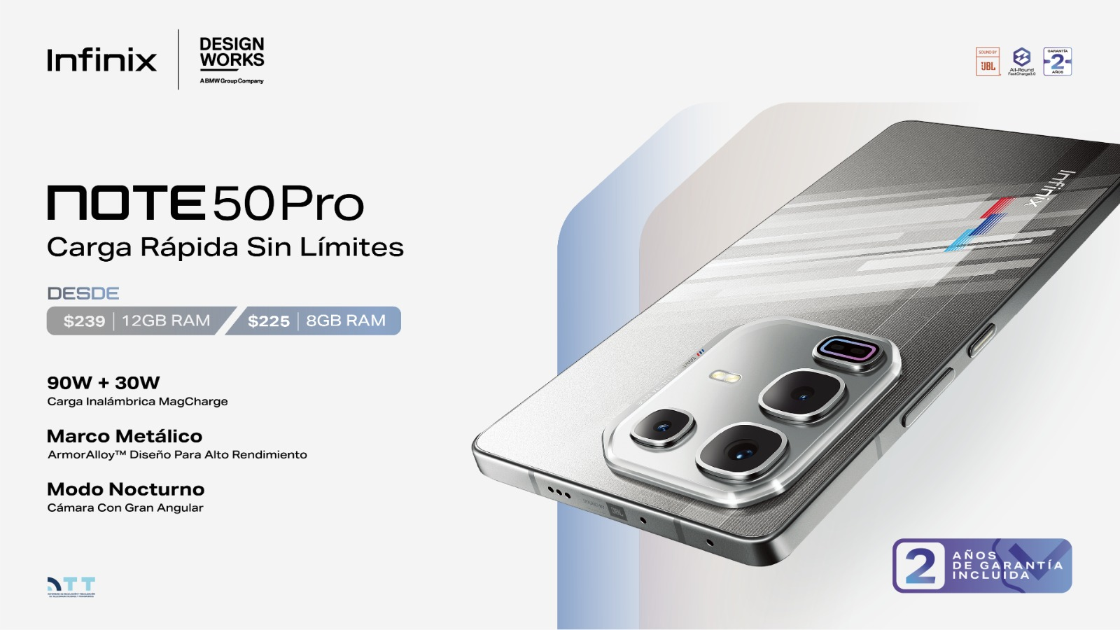 Infinix lanza el NOTE 50 PRO en Bolivia con diseño BMW y carga ultra rápida - Hey Bolivia